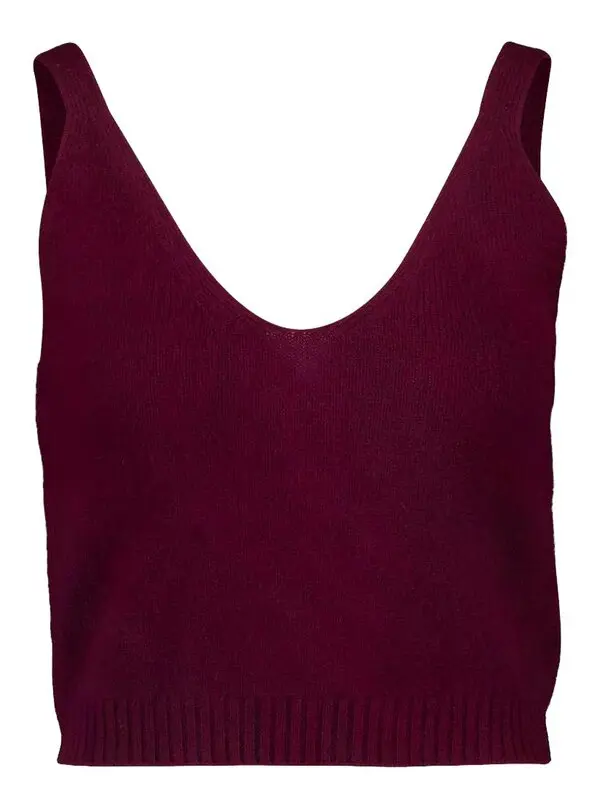 LISA YANG Violia Knitted Top - Red