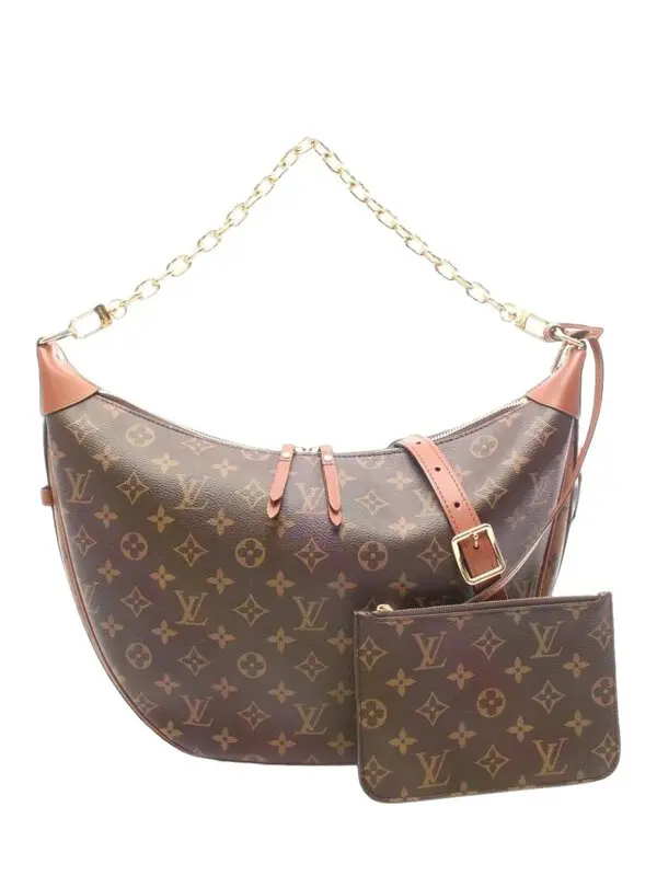 LOUIS VUITTON Monogram Reverse Loop Hobo Bag - Brown