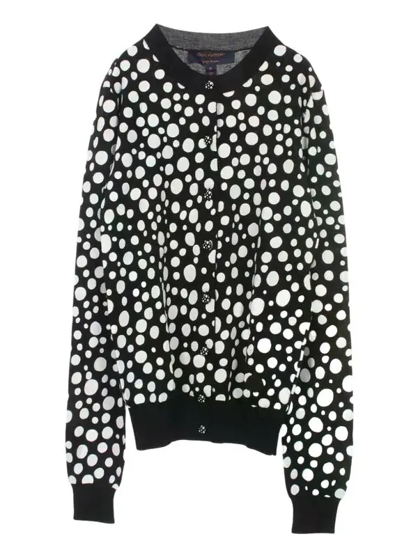 LOUIS VUITTON X Yayoi Kusama 2010s Polka Dot-pattern Cardigan - Black