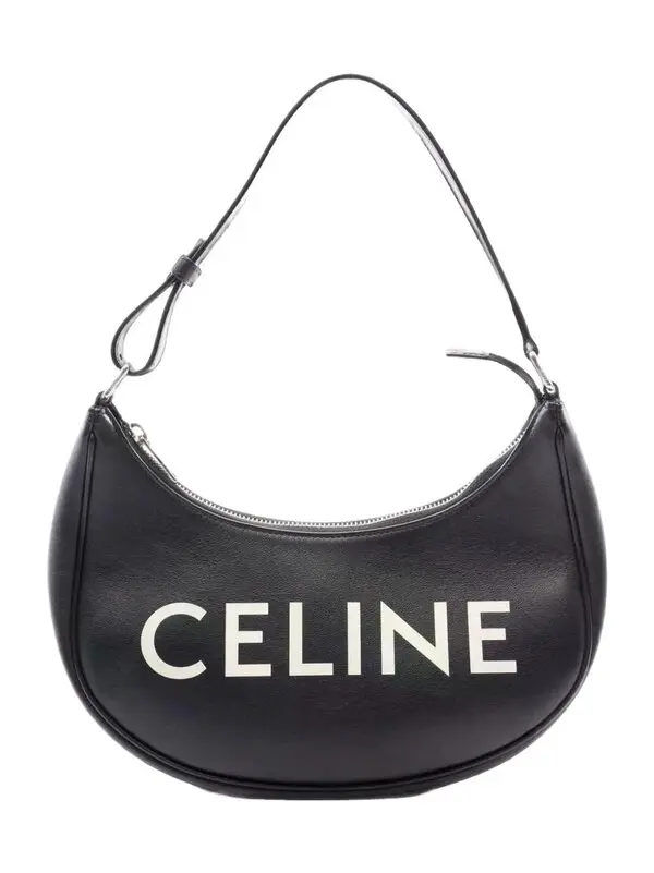 Celine 2010s Ava Leather Shoulder Bag - Black