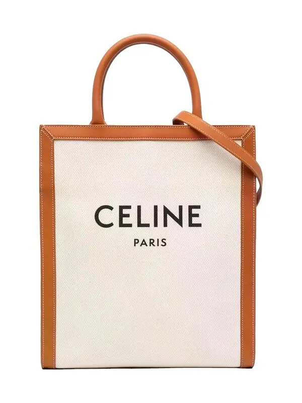 Celine 2018-2026 Small Canvas Vertical Cabas Satchel - Brown