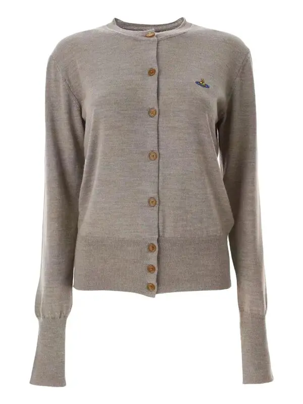 VIVIENNE WESTWOOD Bea Orb-embroidered Cardigan - Neutrals