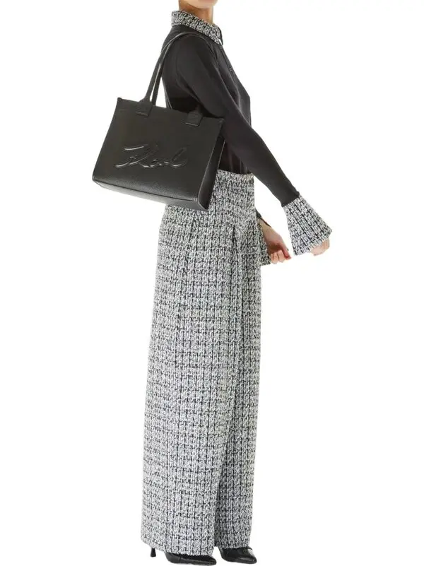 Karl Lagerfeld K/square Embossed Tote Bag - Black