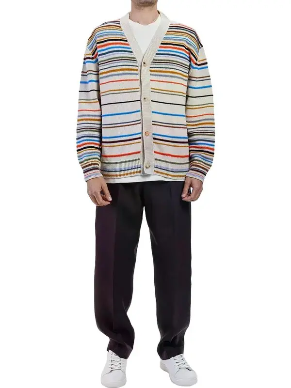 Paul Smith Cairo Stripe Cardigan - Neutrals