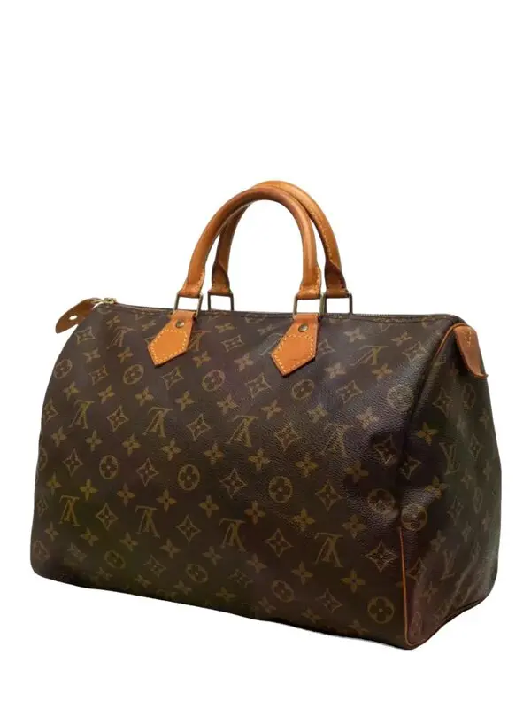 LOUIS VUITTON 1994 Monogram Speedy 35 Boston Bag - Brown
