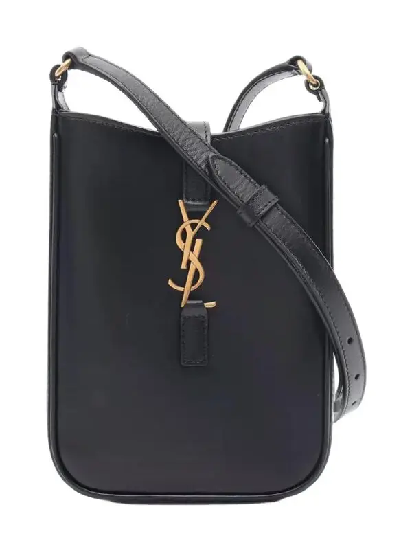 Saint Laurent 2010s Mini Le 5 À 7 Logo-plaque Shoulder Bag - Black