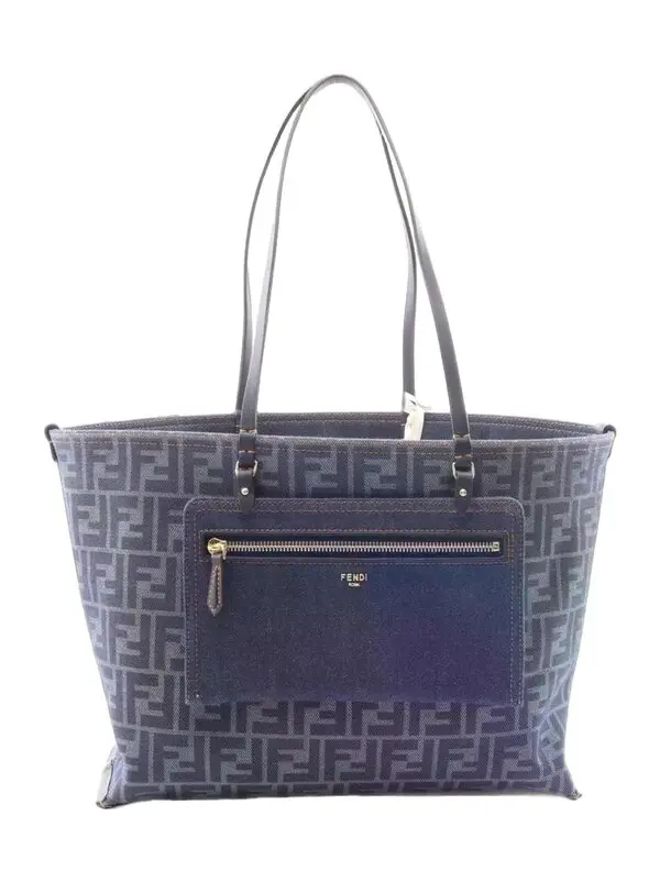 Fendi 2020s Roll Reversible Tote Bag - Blue
