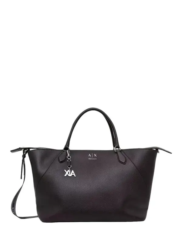 Armani Exchange Logo-print Detachable-strap Tote Bag - Brown