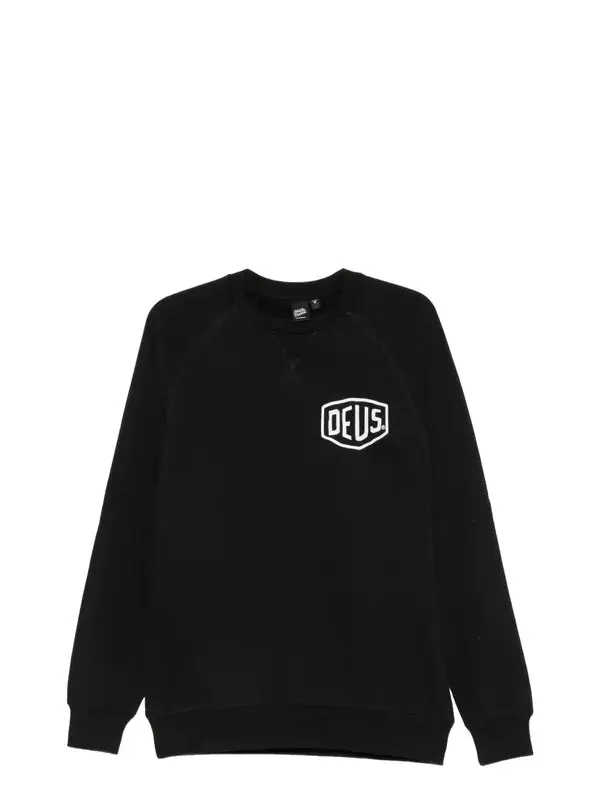 Deus Ex Machina Logo-print Raglan-sleeve Sweatshirt - Black