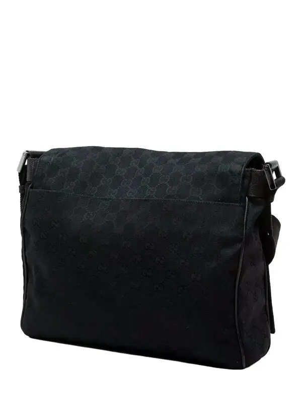 Gucci 2000-2015 Gg Canvas Crossbody Bag - Black