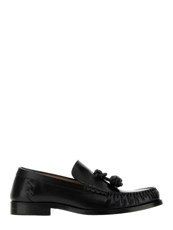 Bottega Veneta Tasseled Smooth Calf Leather Loafers - Black
