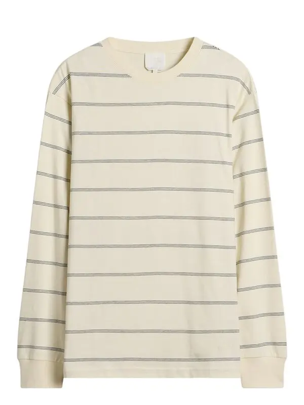 A.p.c. Hugo Stripe Long Sleeve T-shirt - Ecru