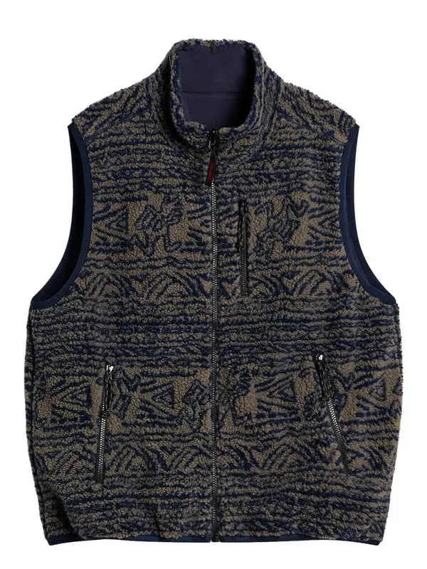 THISISNEVERTHAT X Gramicci Reversible Fleece Vest - Navy