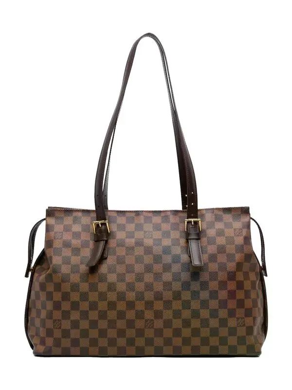 LOUIS VUITTON 1999 Damier Ebene Chelsea Shoulder Bag - Brown