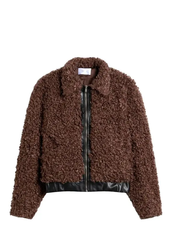HOSBJERG Darma Faux Fur Jacket - Chocolate Truffle