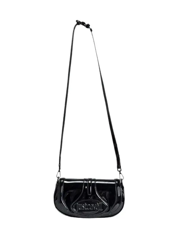 Just Cavalli Galaxy Patent-finish Cross Body Bag - Black