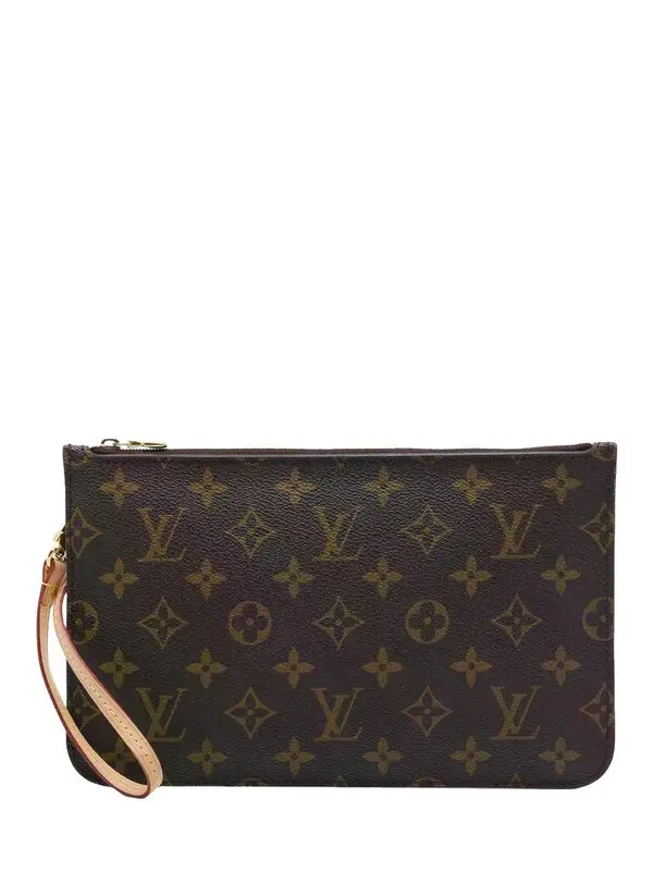 LOUIS VUITTON 2014-2026 Monogram Neverfull Mm Pouch - Brown