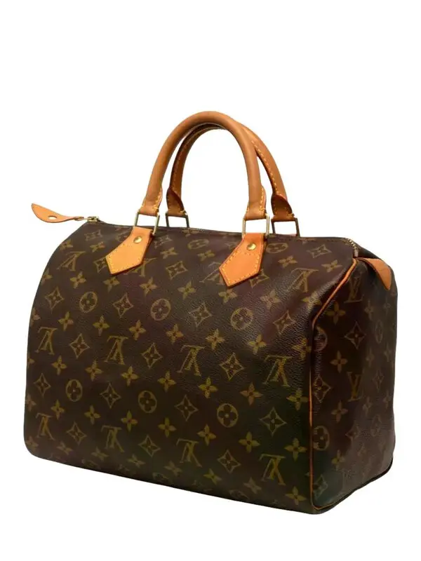 LOUIS VUITTON 2001 Monogram Speedy 30 Boston Bag - Brown
