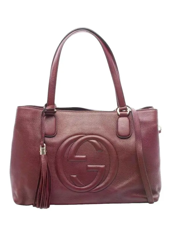 Gucci 2010s Soho Interlocking G Tote Bag - Red