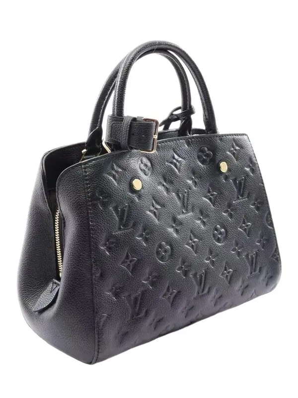 LOUIS VUITTON 2005 Bb Montaigne Monogram Empreinte Tote Bag - Black
