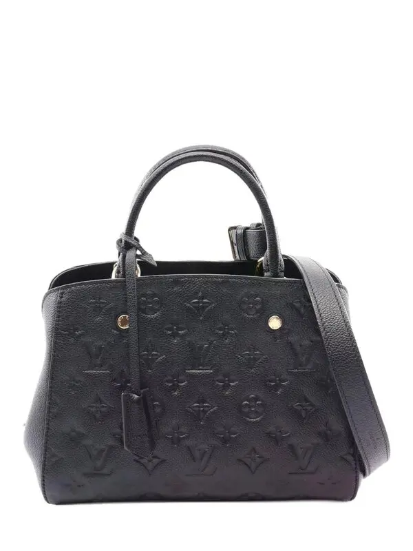 LOUIS VUITTON 2005 Bb Montaigne Monogram Empreinte Tote Bag - Black