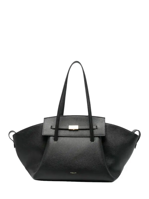 DEMELLIER The Brooklyn Grained-leather Tote Bag - Black