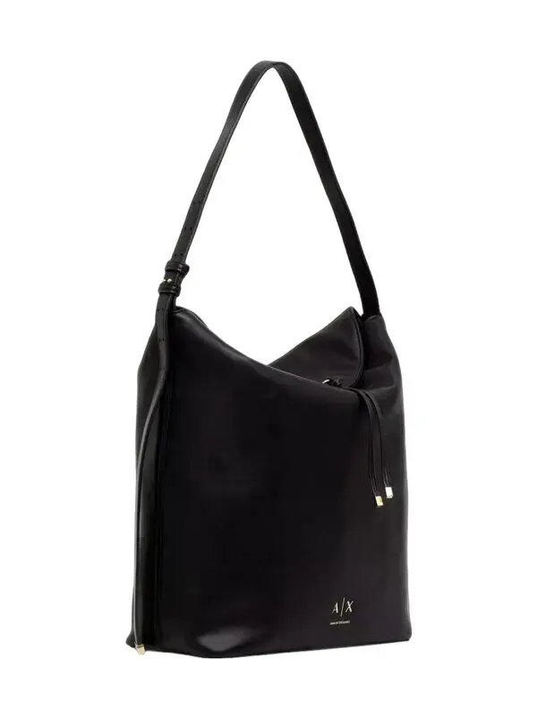 Armani Exchange Logo-print Drawstring Tote Bag - Black