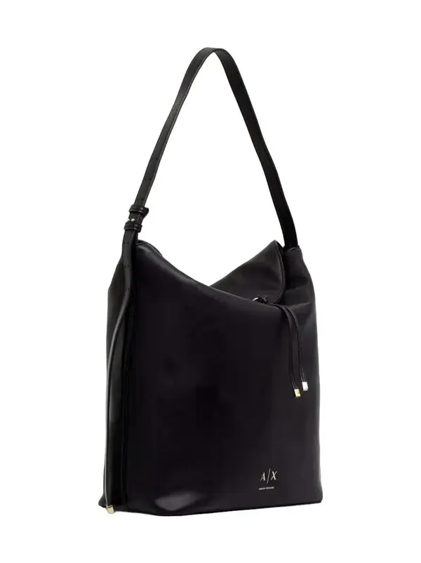 Armani Exchange Logo-print Drawstring Tote Bag - Black