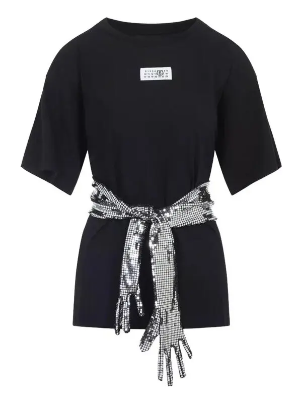 MAISON MARGIELA Glove-detail T-shirt - Black