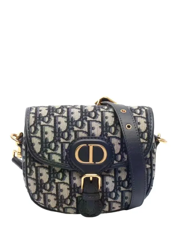 Dior 2010s Mini Bobby Oblique Cross Body Bag - Blue