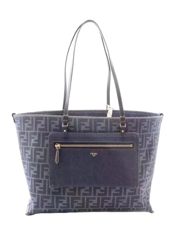 Fendi 2020s Medium Roll Reversible Tote Bag - Blue