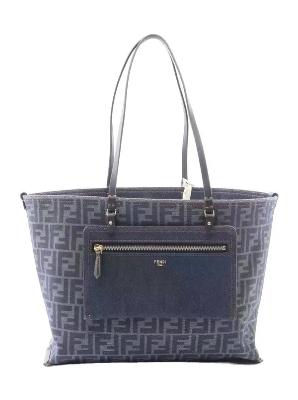 Fendi 2020s Medium Roll Reversible Tote Bag - Blue