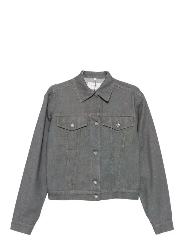 Sportmax Button-up Denim Jacket - Grey