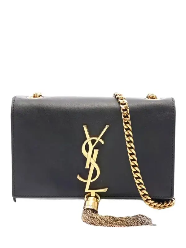 Saint Laurent 2010s Kate Monogram Mini Bag - Black