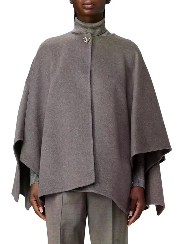 Fabiana Filippi Monili-embellished Cape Coat - Brown