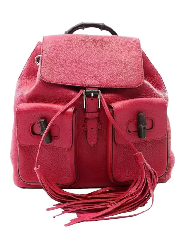 Gucci 2010s Bamboo Tassel Backpack - Pink