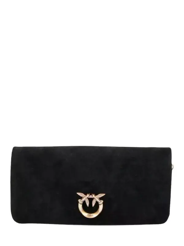 Pinko Suede Shoulder Bag - Black