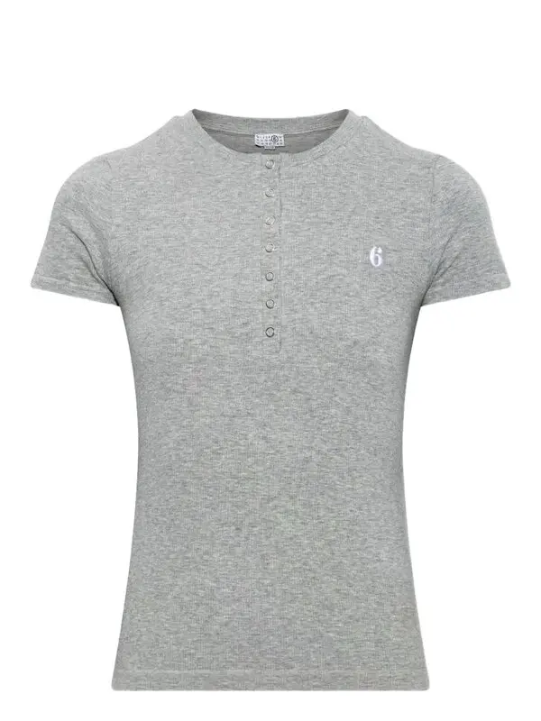 MAISON MARGIELA Ribbed-knit T-shirt - Grey