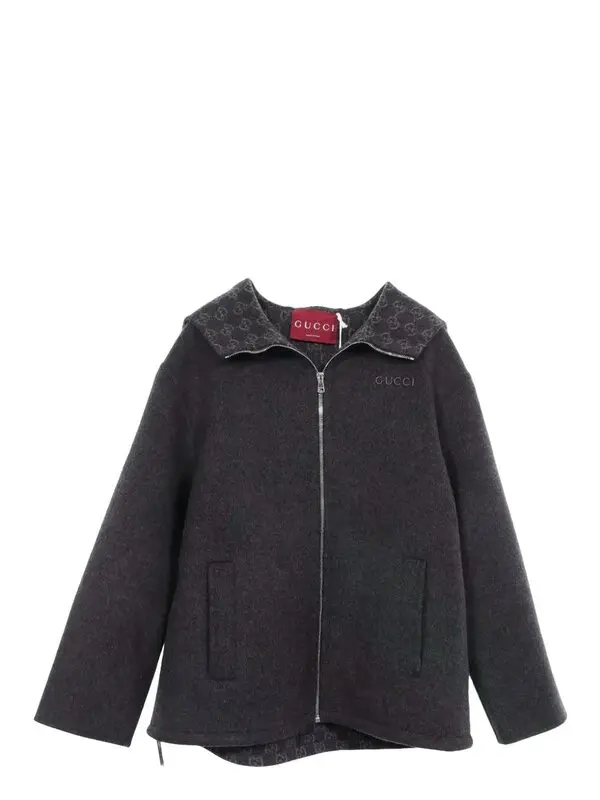 Gucci 2010s Gg Supreme Hooded Jacket - Grey