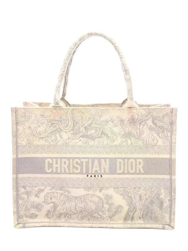 Dior 2000s Book Tote Toile De Jouy Tote Bag - Neutrals