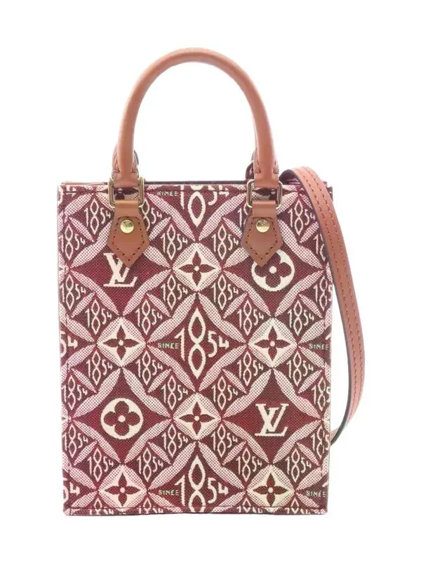 LOUIS VUITTON 2020 Petite Sac Plat Monogram Tote Bag - Red