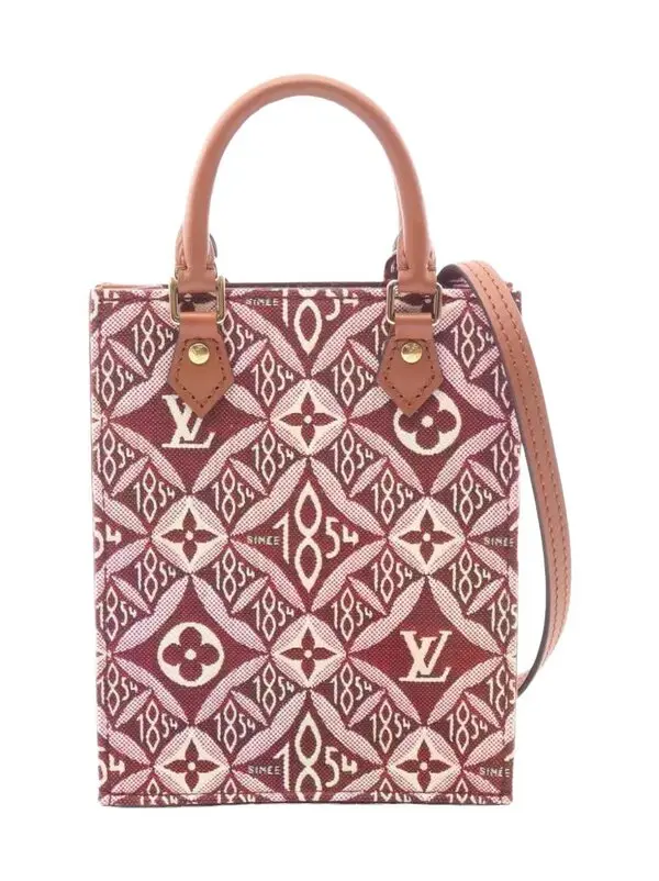 LOUIS VUITTON 2020 Petite Sac Plat Monogram Tote Bag - Red