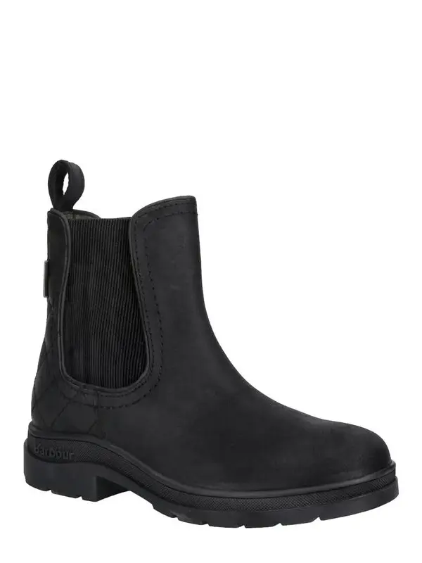 Barbour Amble Quilted-detail Chelsea Boots - Black