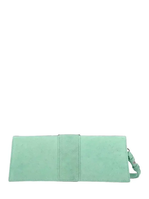 Jacquemus Ostrich-effect Suede East-west Bag - Green