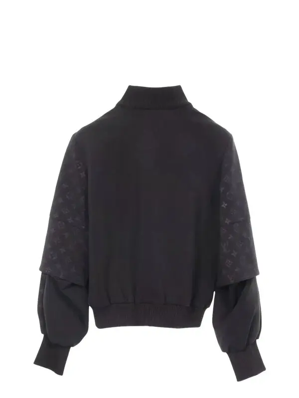 LOUIS VUITTON 2010s Monogram Zip-up Sweatshirt - Black