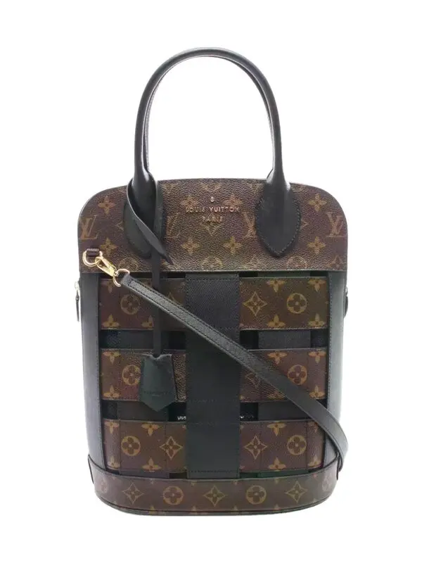 LOUIS VUITTON 2017 Tressage Monogram Medium Tote Bag - Brown