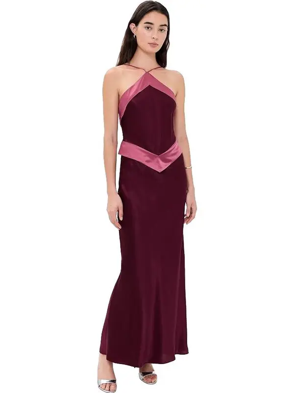 REFORMATION Jillian Silk Dress - Boysenberry