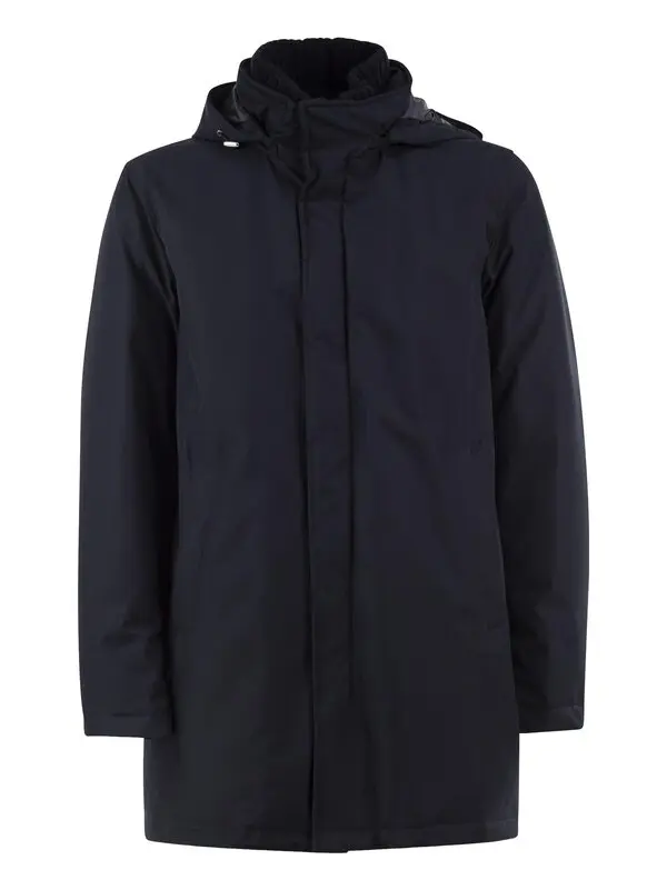 Herno Hooded Parka With Knitted Inner Collar - Multicolor
