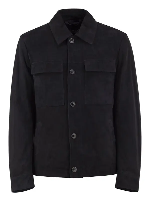 Herno Goatskin Suede Jacket - Multicolor