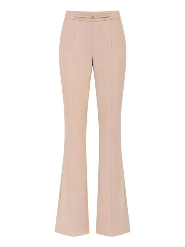 Elisabetta Franchi Belted Flared Trousers - Neutrals
